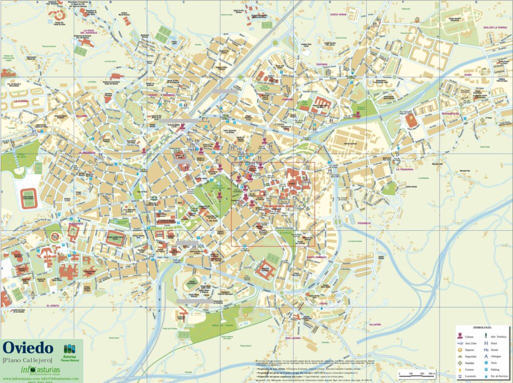 Mapa Turístico de Oviedo